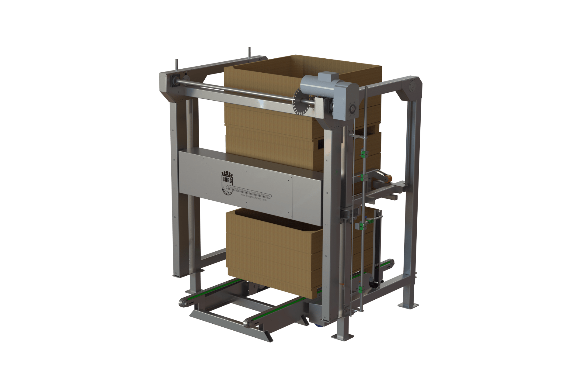 BIN STACKER AND DESTACKER - Burg Machinery