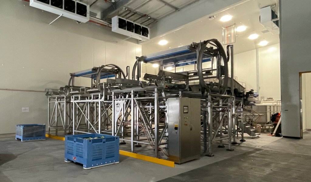 DOUBLE BIN UNLOADING LINE - STAINLESS STEEL - Burg Machinery